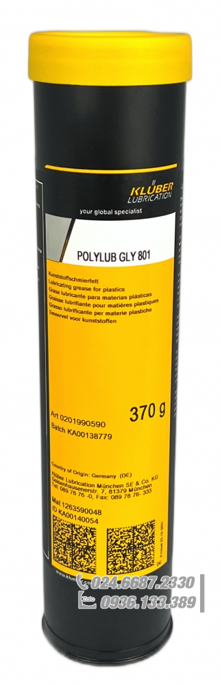 Klüber POLYLUB GLY 801 Mỡ bôi trơn tổng hợp đặc biệt 370g / Klüber ...