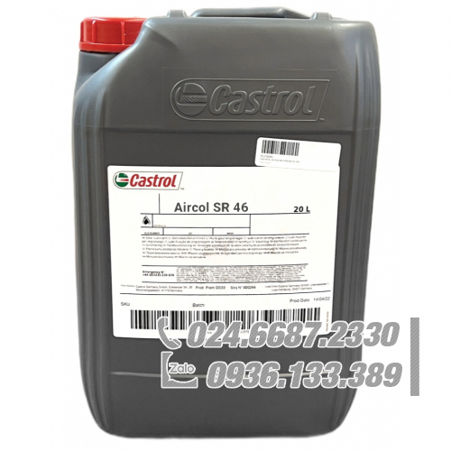 Castrol Aircol SR 46 Dầu máy nén quay thùng 20l / Castrol Aircol SR 46 Rotary compressor oil 20l ...