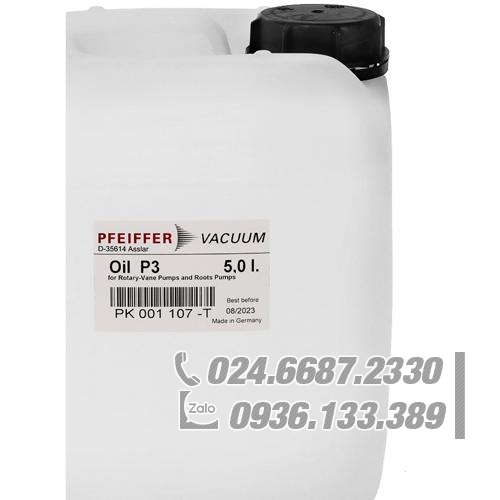 Dầu chân không PFEIFFER VACUUM P3 Oil, loại 5L - Dầu mỡ công nghiệp