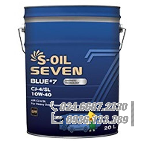Dầu động cơ diesel tổng hợp S-OIL 7 BLUE #7 CJ-4/SL 10W-40 (Mã trước đây là DRAGON CJ-4/SL 10W ...